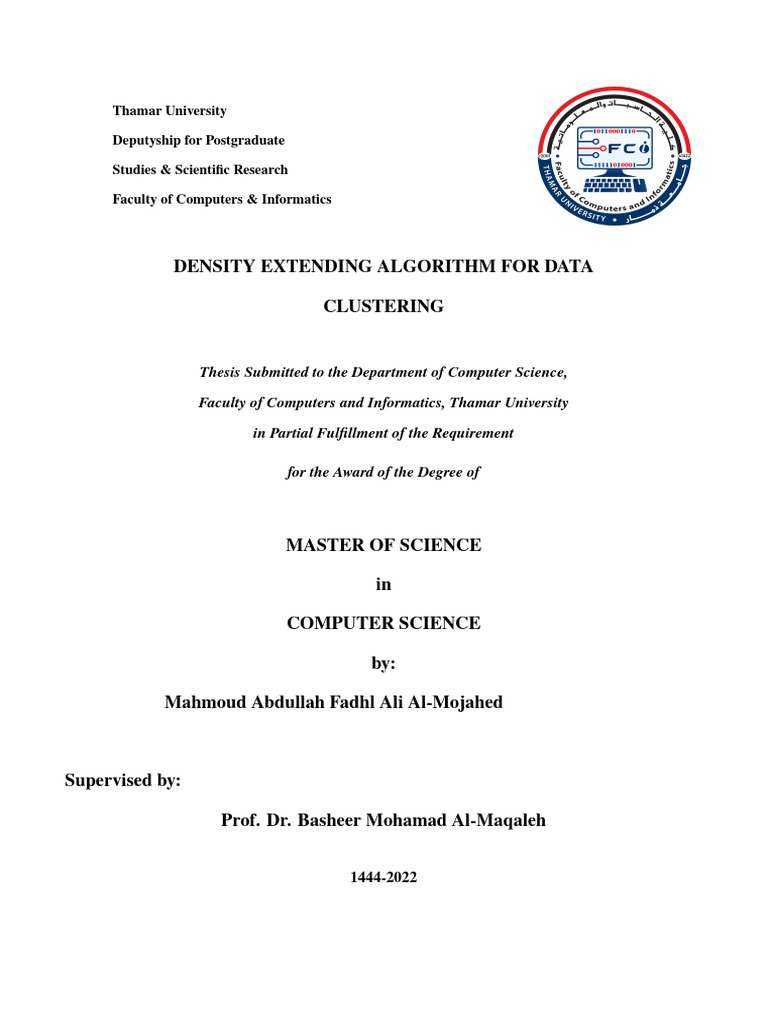 Master Thesis | PDF | Cluster Analysis | Machine Learning