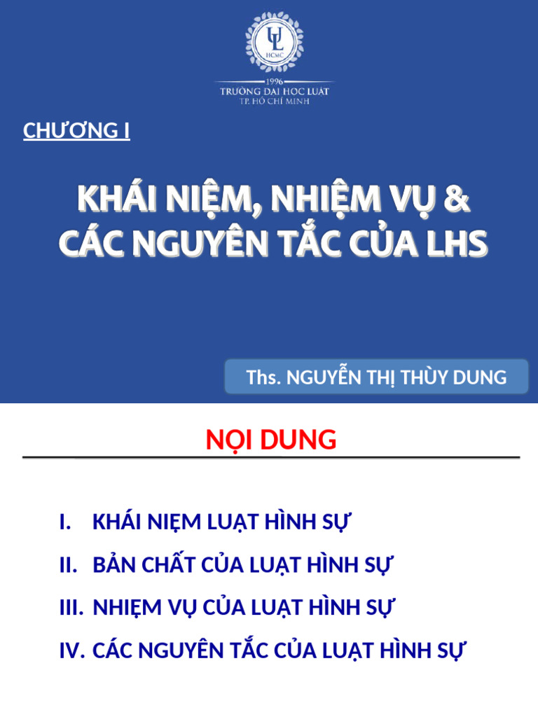 I. KHÁI NHIỆM NHIỆM VỤ CÁC NT CỦA LHS | PDF