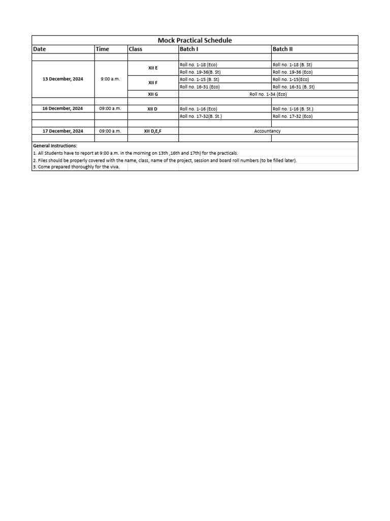 Mock Practical Test Xii | PDF