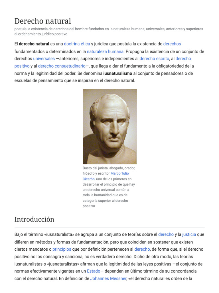 Derecho Natural - Wikipedia, La Enciclopedia Libre | PDF | La Ley ...
