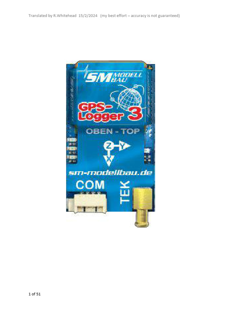 GPS-Logger 3 User Guide & Features | PDF | Global Positioning System | Sea Level