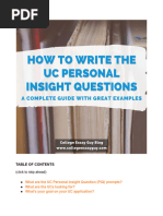 How To Write Your UC Activities List - College Essay Guy | PDF ...