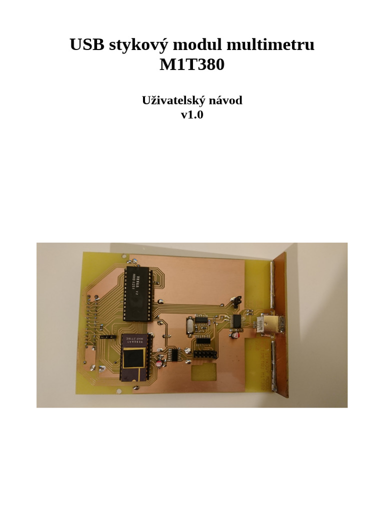 USB Interface Module For Multimeter M1T380 | PDF
