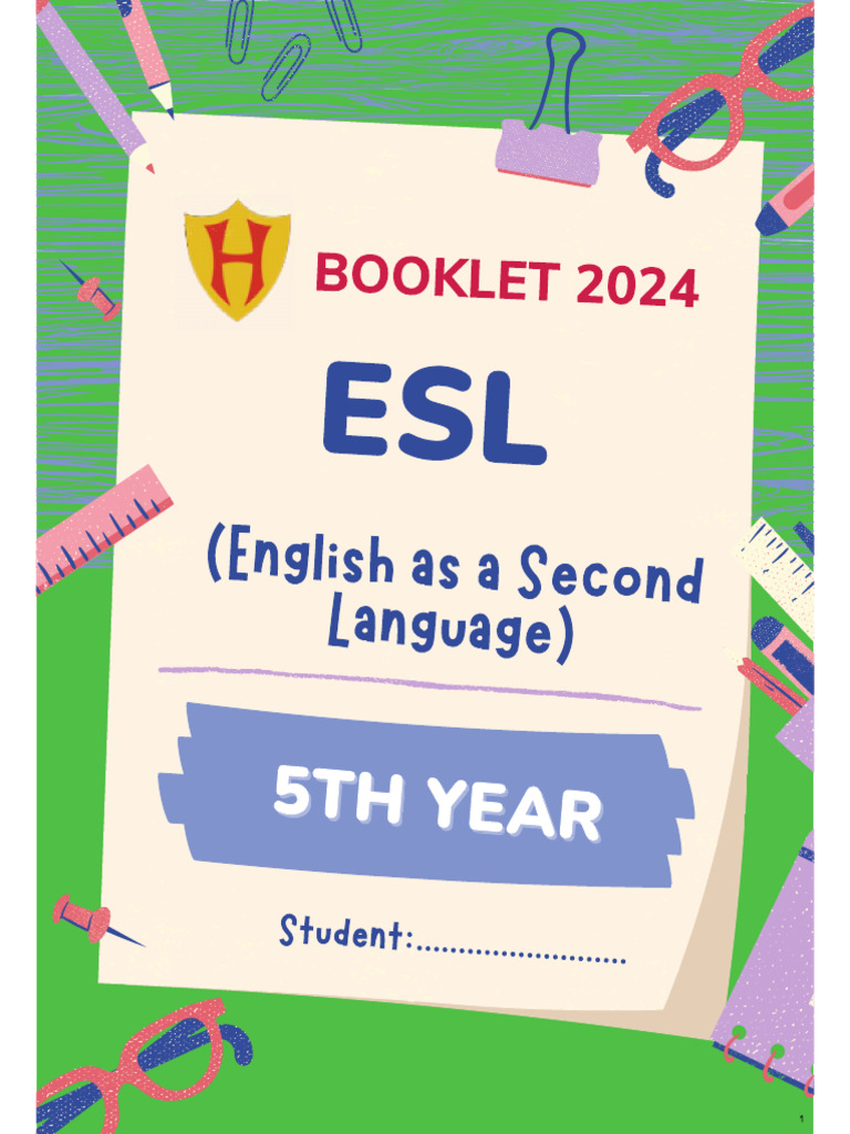 $6900 5th ESL Booklet 2024 With Page Numbers | PDF | English Language ...