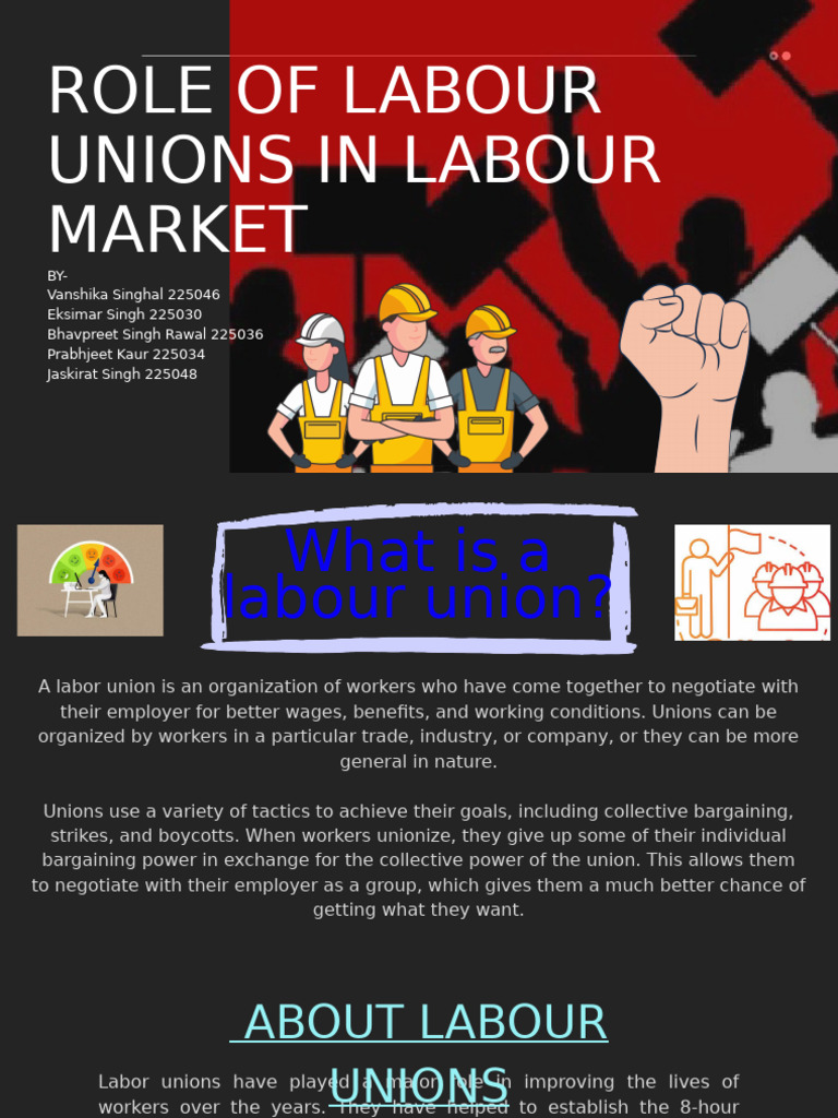 Role of labour unions in labour market | PDF | Trade Union | Labour ...