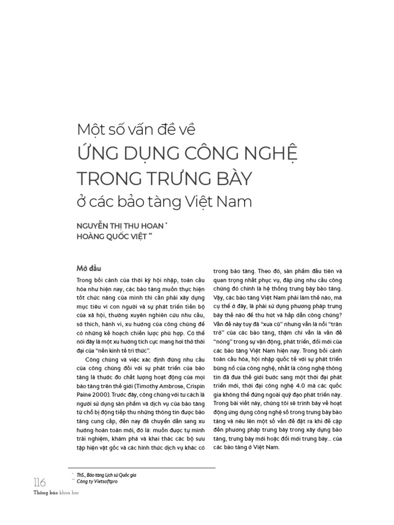 Mot So Van de Ung Dung Cong Nghe | PDF