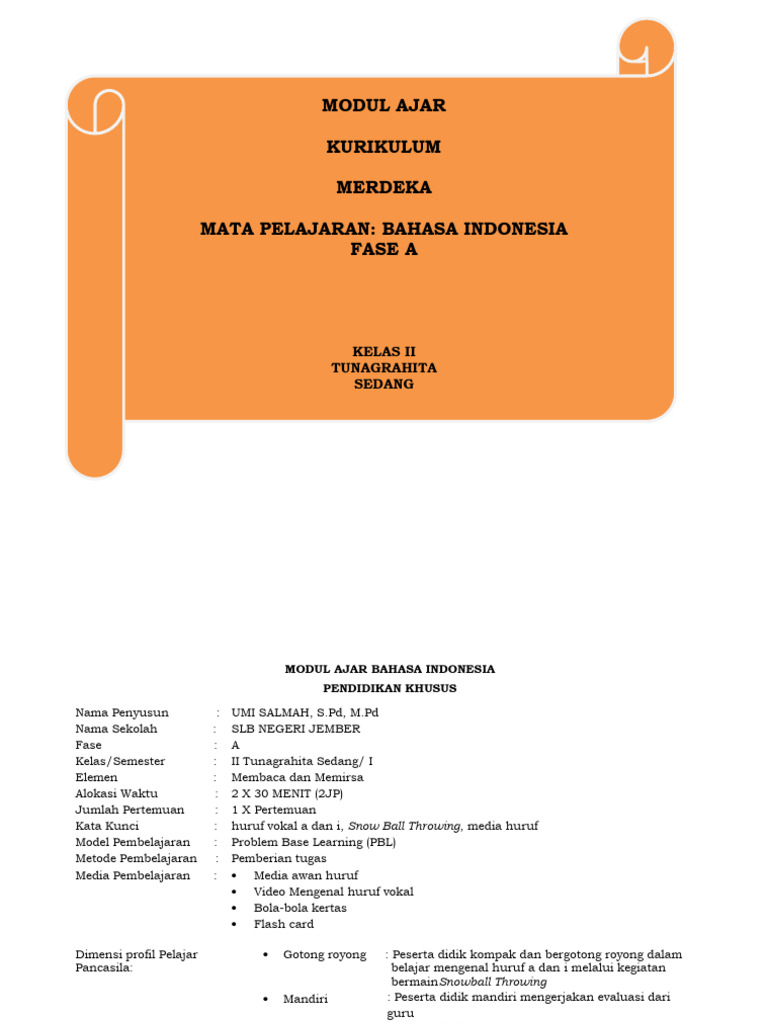Modul Kelas 2c VVB | PDF