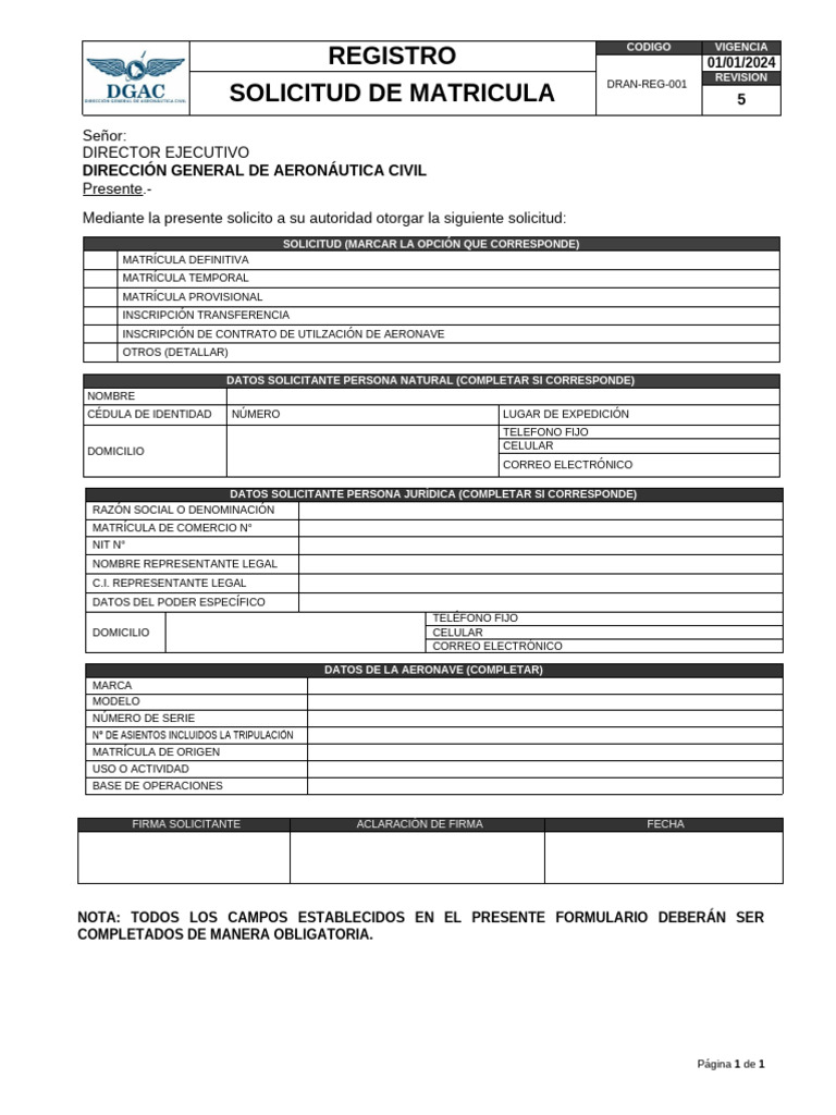 Formulario de Solicitud R5 | PDF