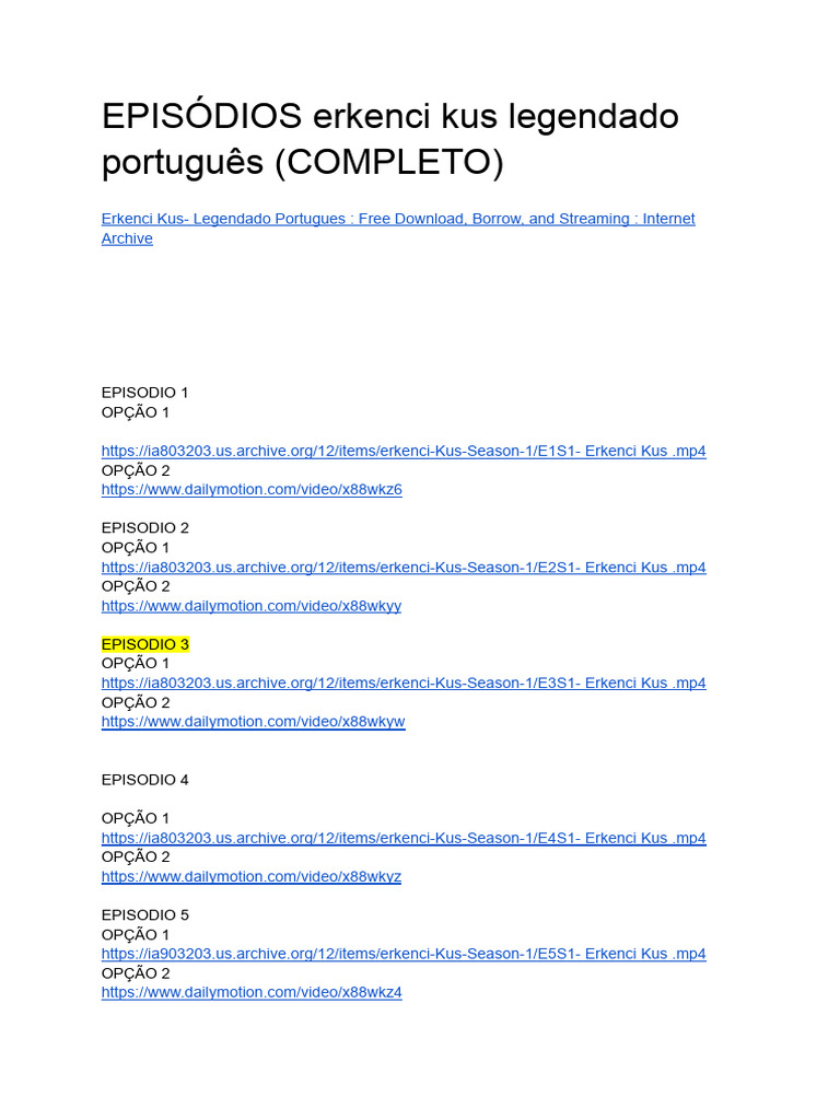 Erkenci Kus Legendado Português | PDF