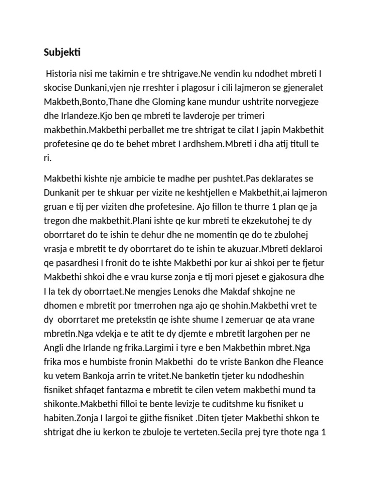 Subjekti Makbethi | PDF