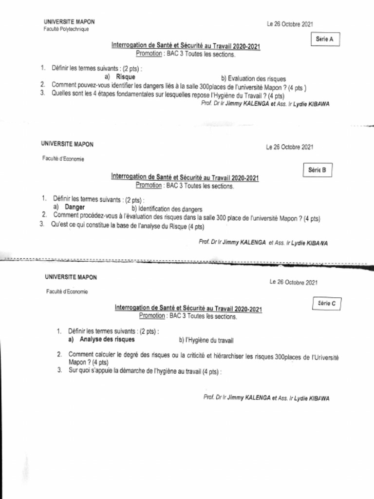 Interro - de - Sécurité Et Santé - 023746 | PDF