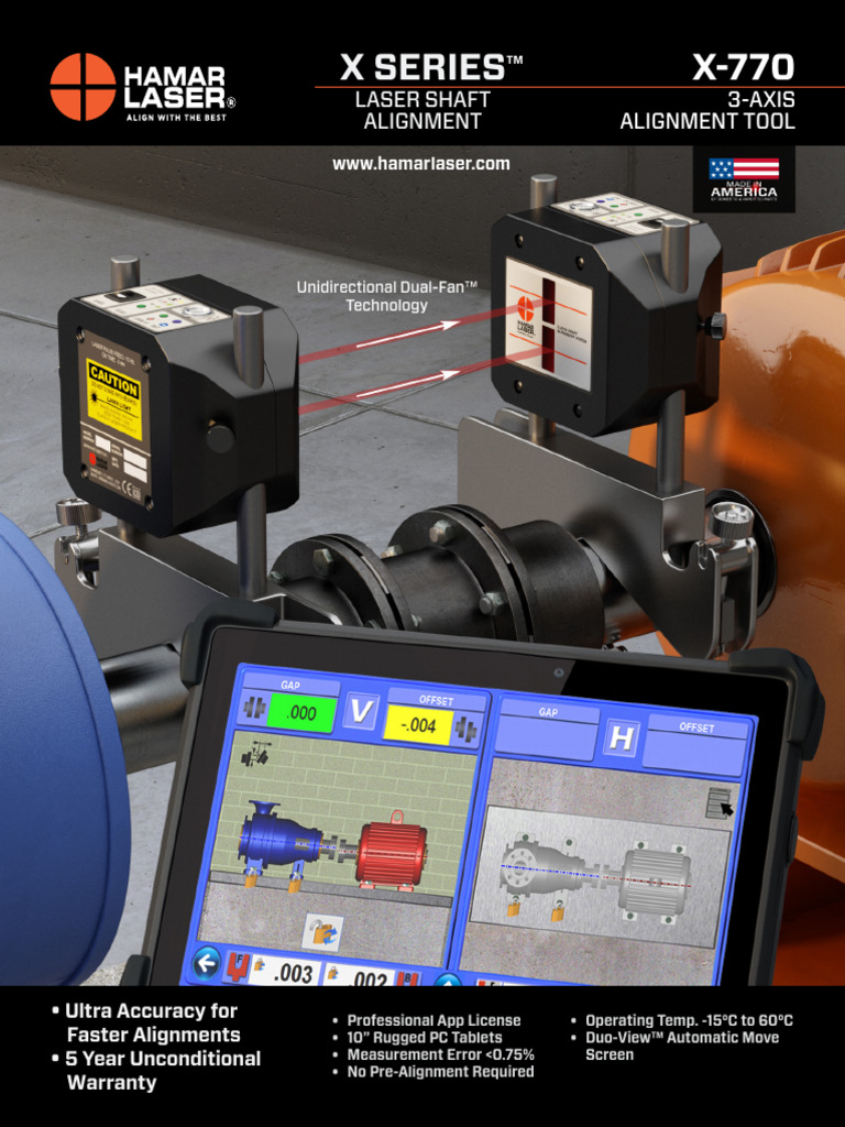 X 770 3 Axis Shaft Alignment Tool Brochure Rev A5 | PDF | Optics ...
