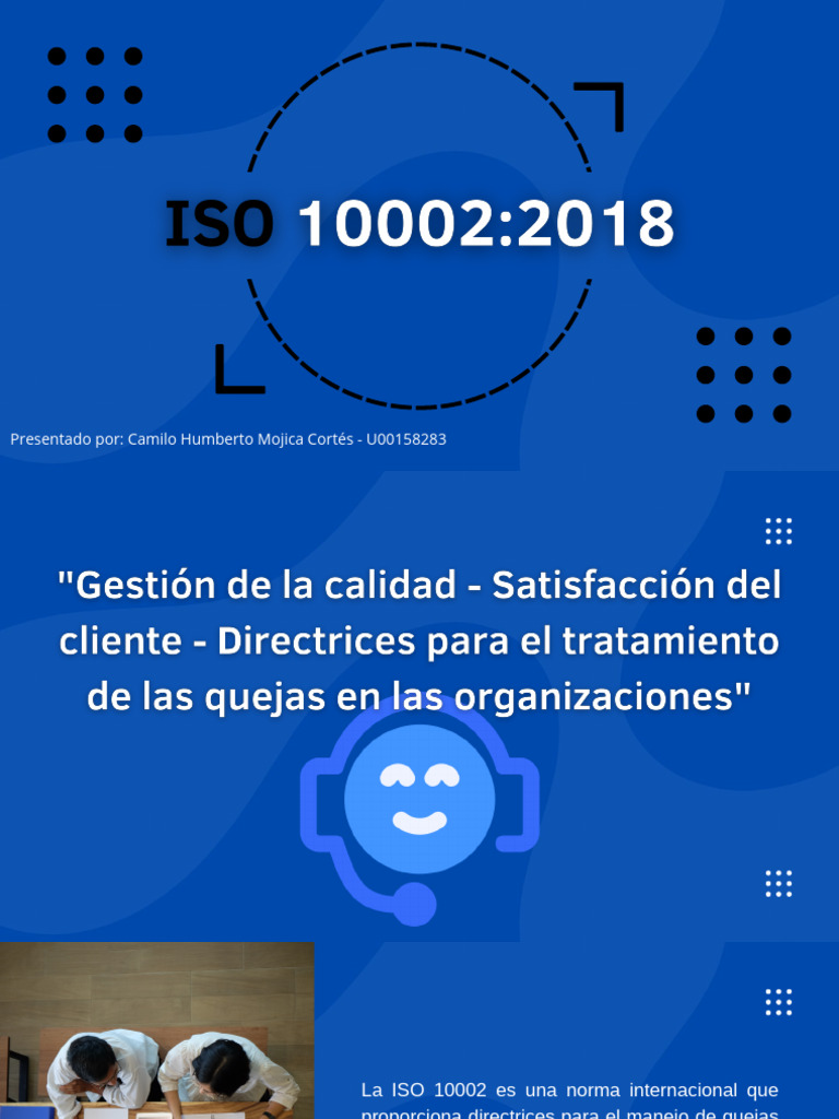 Exposición Iso 10002 Gerencia de La Calidad - CHMC | PDF | Calidad ...