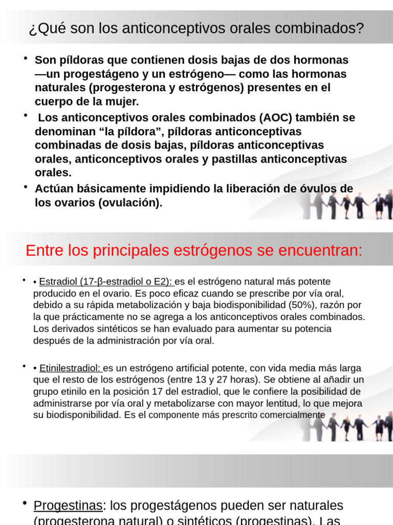 Anticonceptivos orales combinados: guía esencial | PDF | Control de la ...