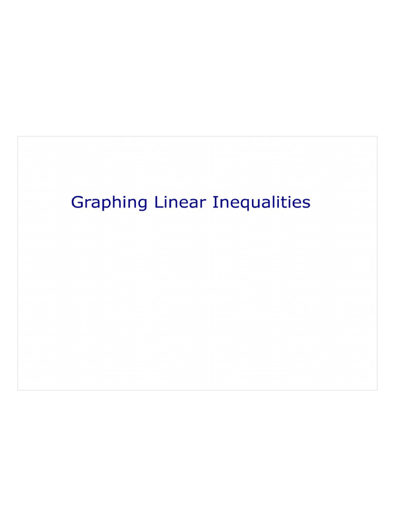 2.7 Graphing Linear Inequalities NOTES 8th Fa24 | PDF | Mathematics ...