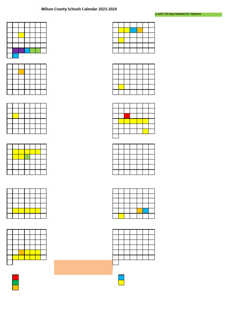 2023-2024 Wilson County School Calendar | PDF | Public Holiday | Holidays