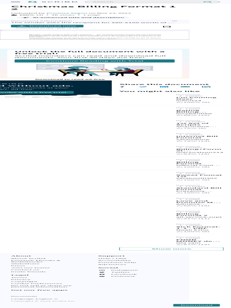 Christmas Billing Format 1 2 PDF | PDF | Scribd | Software