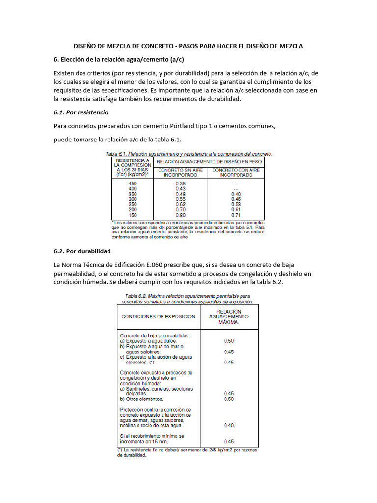 Diseño de Mezcla de Concreto: Guía Completa | PDF | Hormigón | Cemento