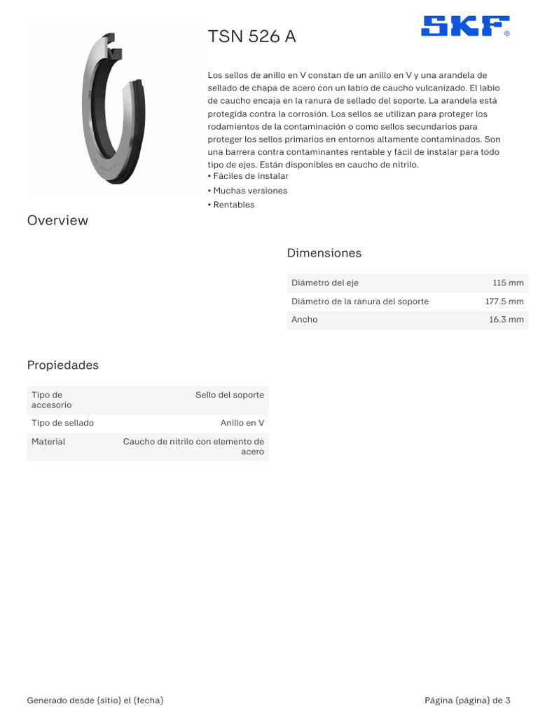 SKF TSN 526 A specification | PDF | Red mundial | Internet y web