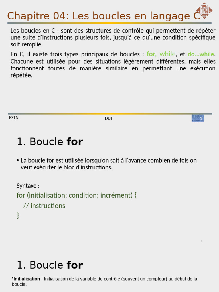 LC | PDF | Structure de contrôle | Programmation informatique