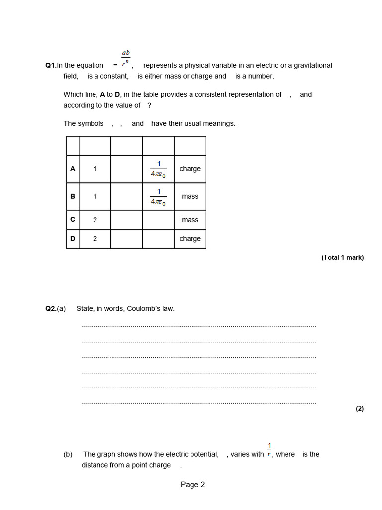 Electric Potential QP | PDF | Nuclear Fusion | Gamma Ray
