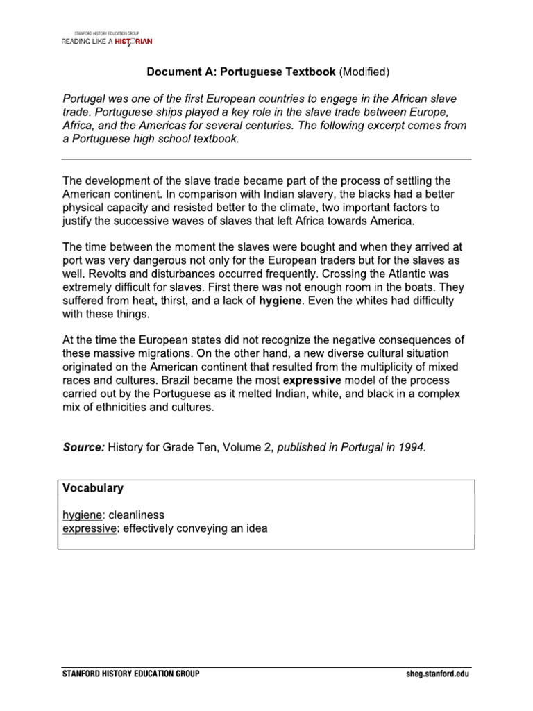 Middle Passage Stanford Docs 10-7 | PDF