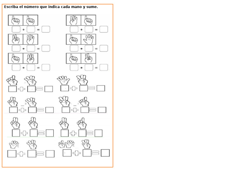 Suma de Números por Mano | PDF