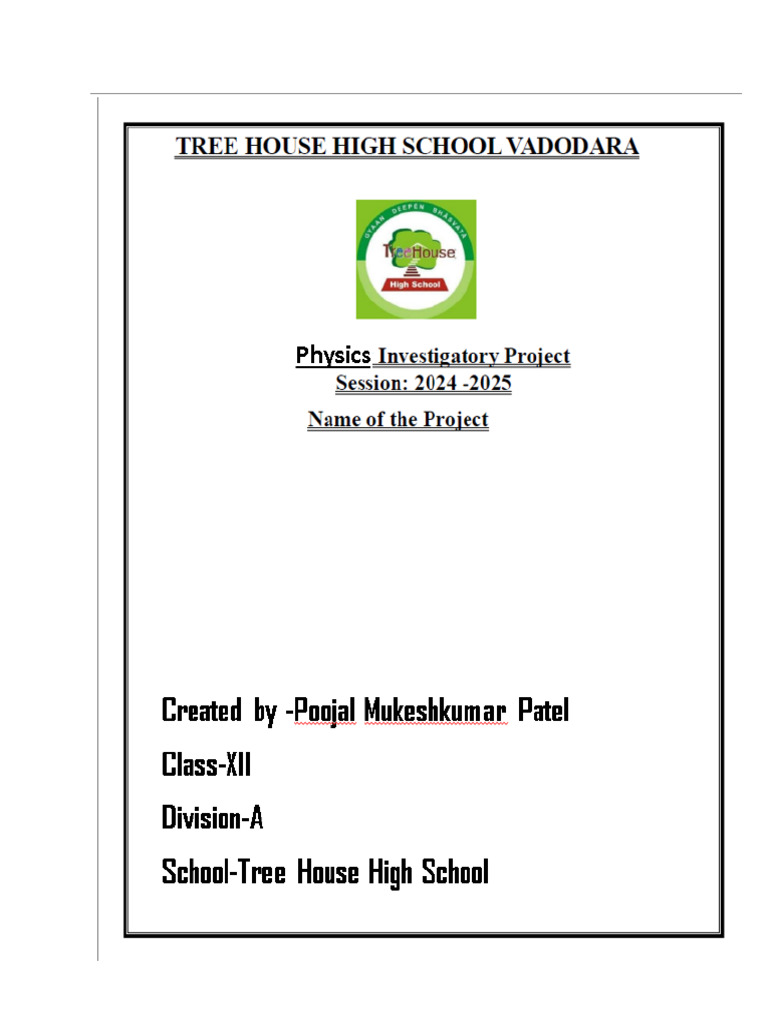 Phy Project | PDF | Capacitor | Series And Parallel Circuits