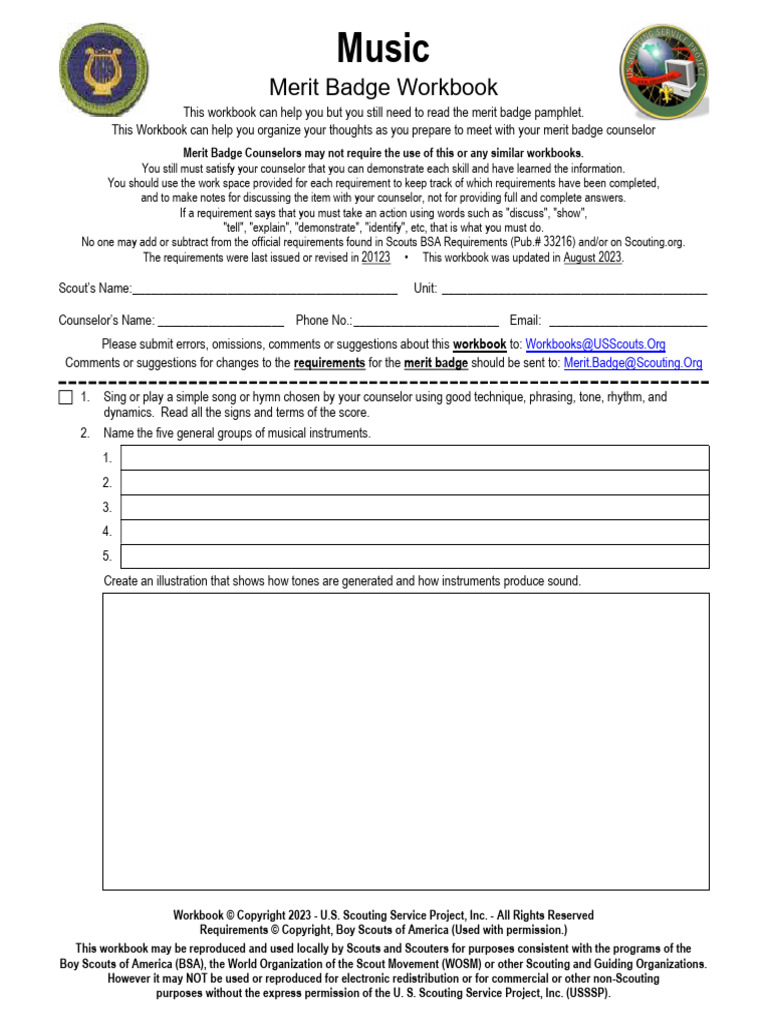 Music MB | PDF | Scouting | Boy Scouts Of America