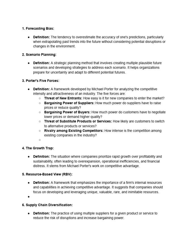 Strategy Frameworks Cheat Sheet | PDF | Competitive Advantage | Business