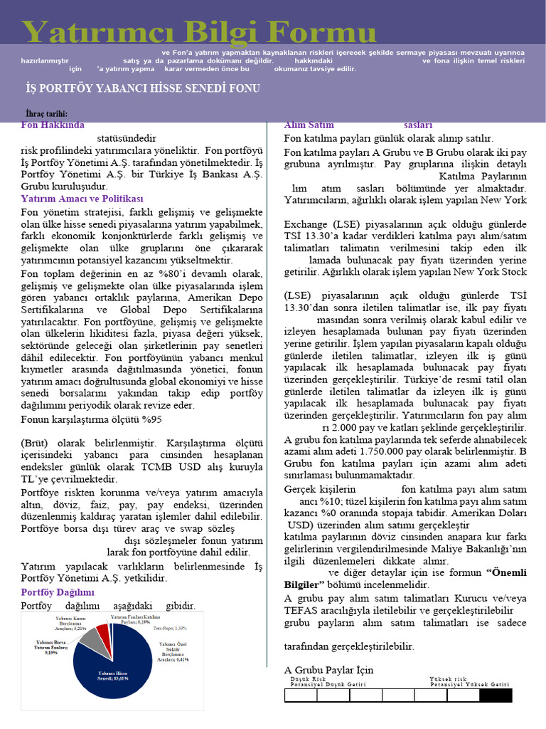 TMG - Portföy Yabanc - Hisse Senedi Fonu-Yat - R - MC - Bilgi Formu | PDF