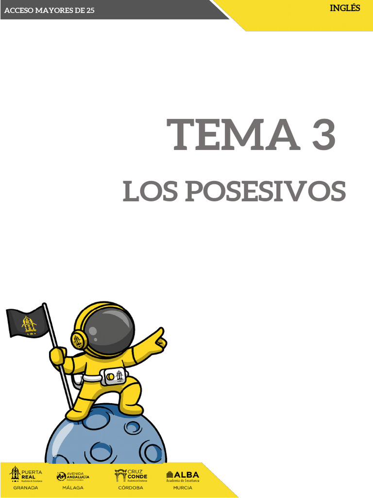Tema 03.Posesivos.M25 | PDF | Morfología Lingüística | Sintaxis
