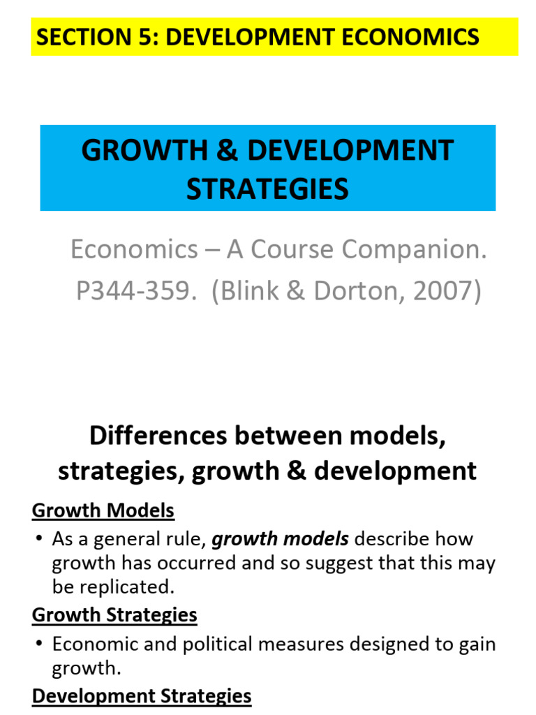 Growth and Develpment Strategies | PDF | Fair Trade | Economic Growth
