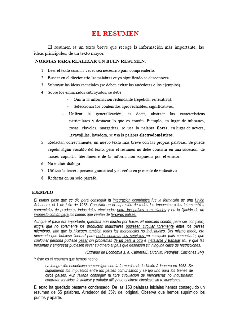 El Resumen | PDF | Economias