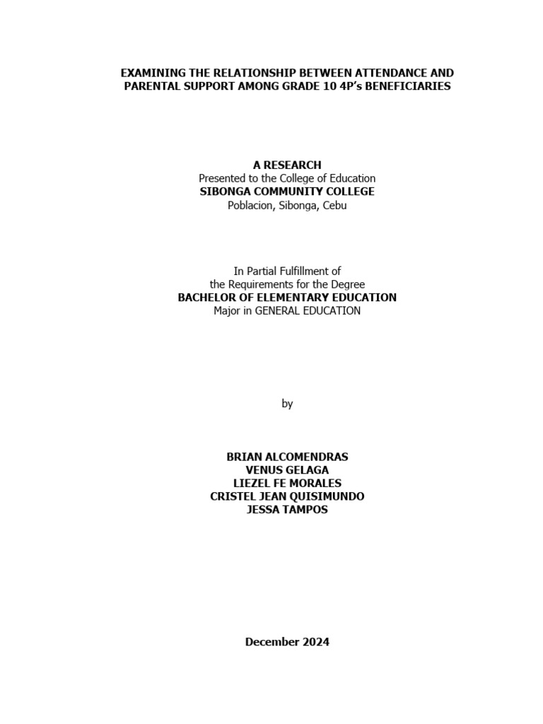 4Ps-Attendance_gelagavenus | PDF | Methodology | Quantitative Research