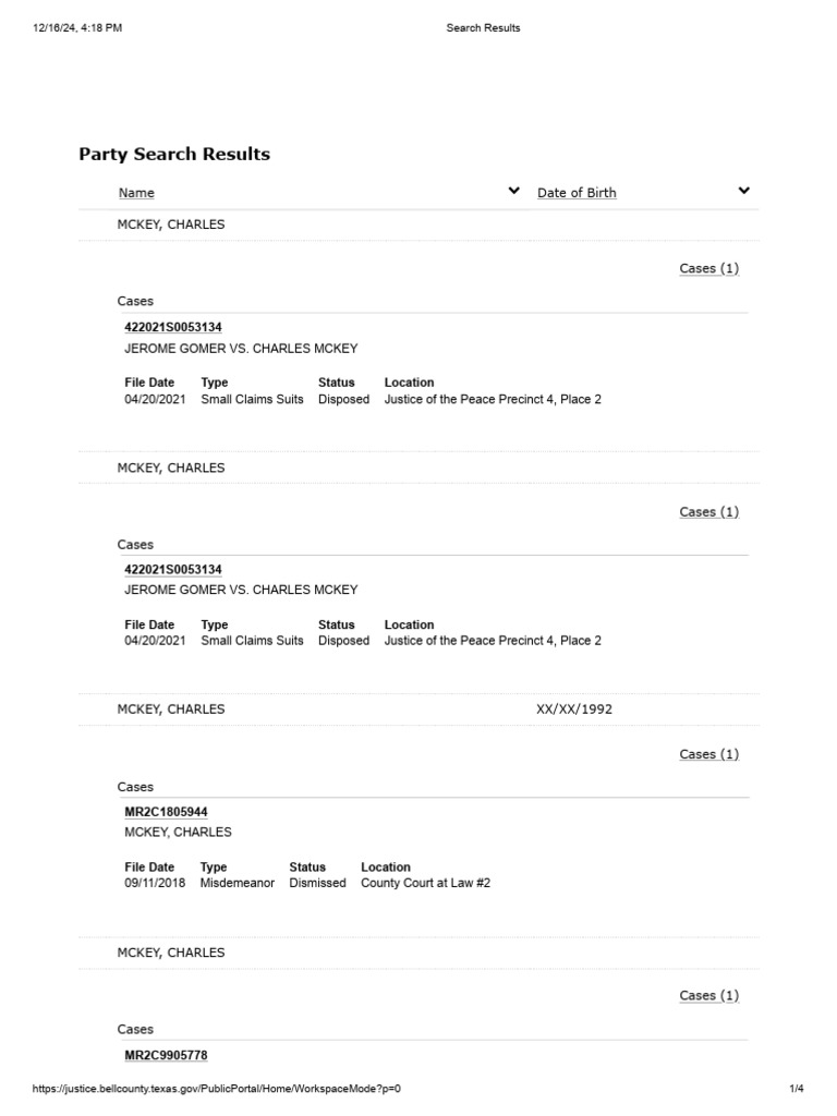 Charles McKey Legal Case Summary | PDF | Justice Of The Peace | Felony