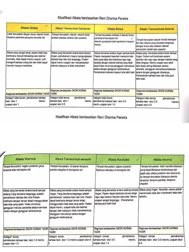 Klasifikasi Afasia | PDF