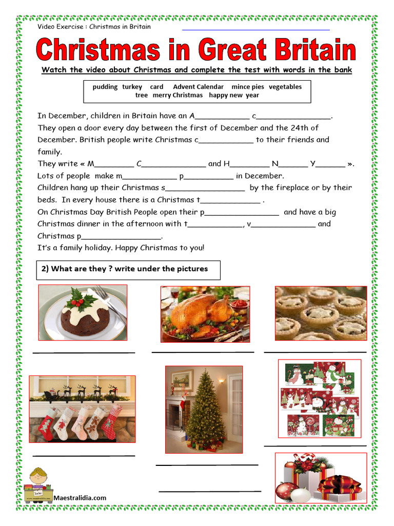 Christmas Traditions in Britain Video Guide | PDF