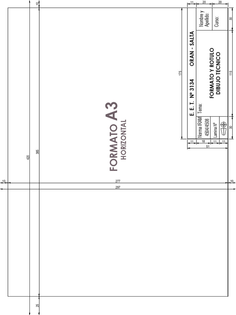 Formato A3 Horizontal | PDF