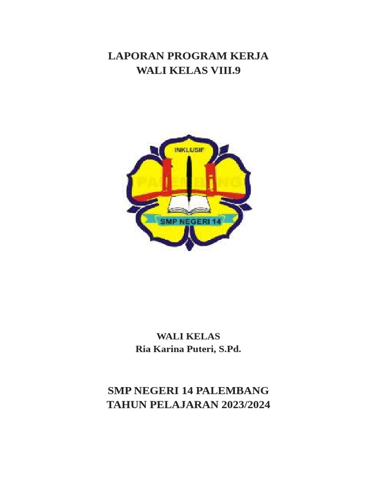 Program Kerja Wali Kelas 8.9 | PDF