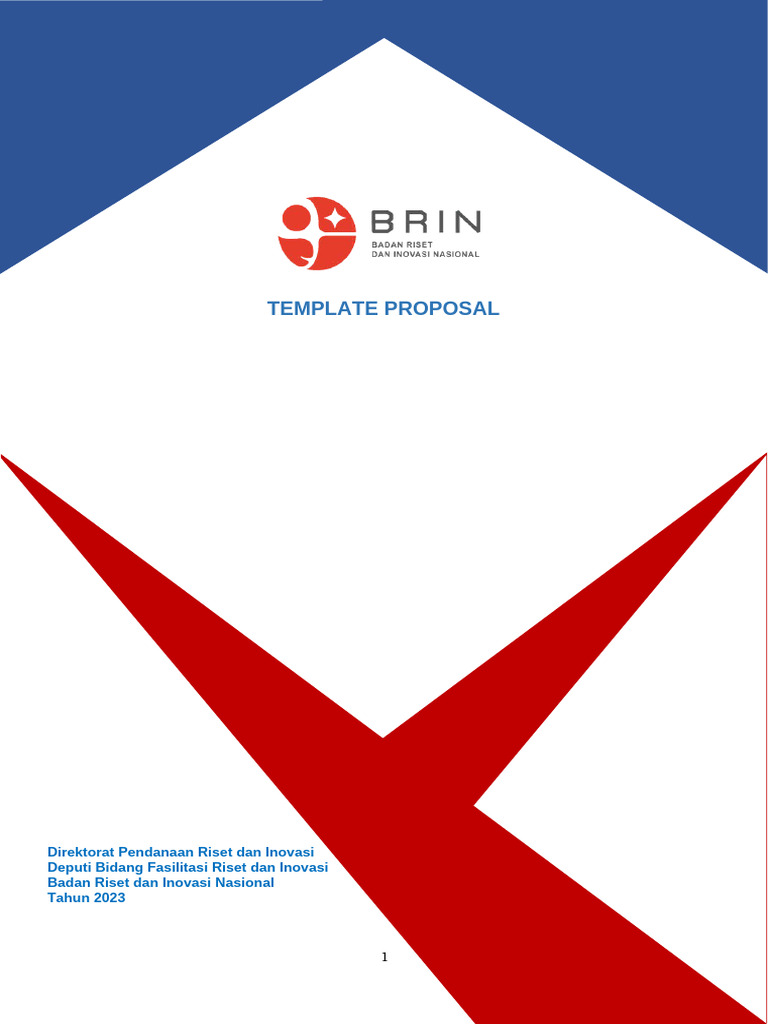 Format Proposal Fasilitasi Pusat Kolaborasi Riset BRIN | PDF