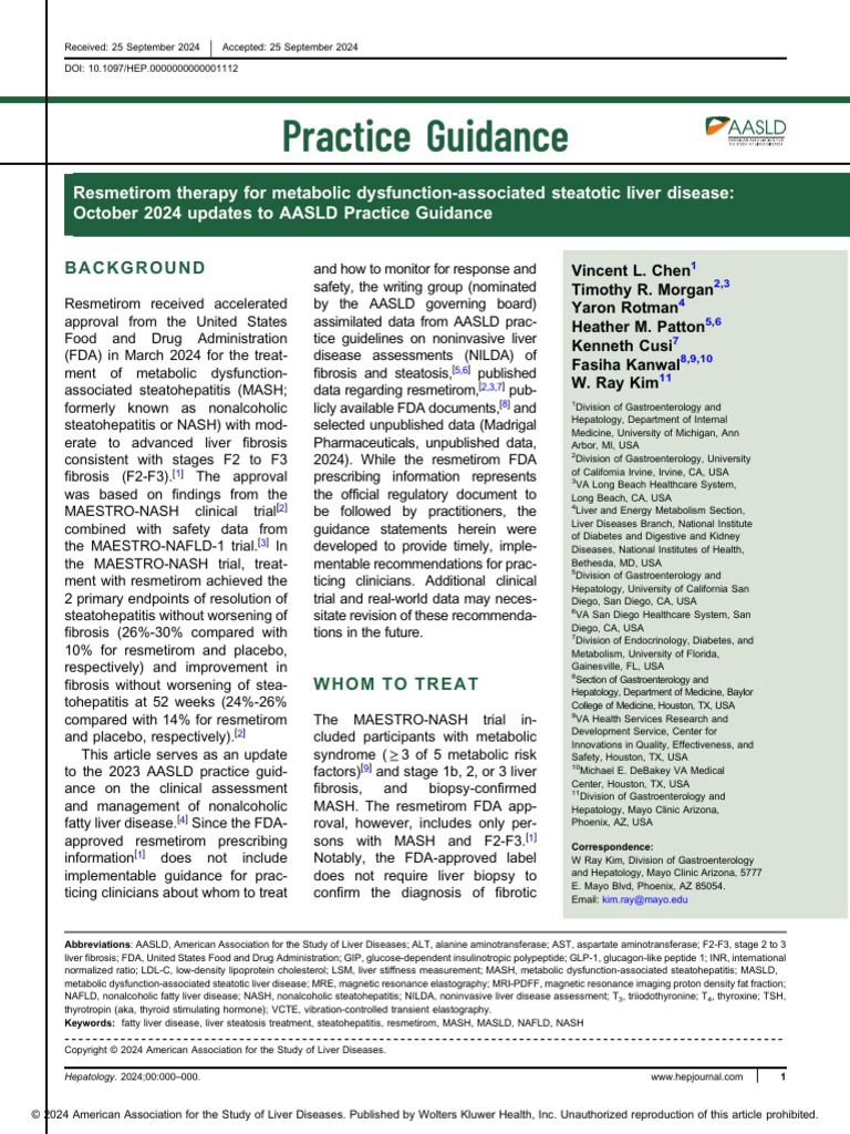 Resmetirom - Therapy New Article | PDF | Cirrhosis | Clinical Medicine