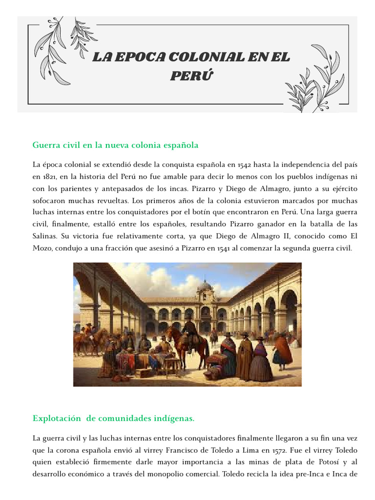 SESIÓN N°10 - Periodo Colonial | PDF | Perú | Imperio español