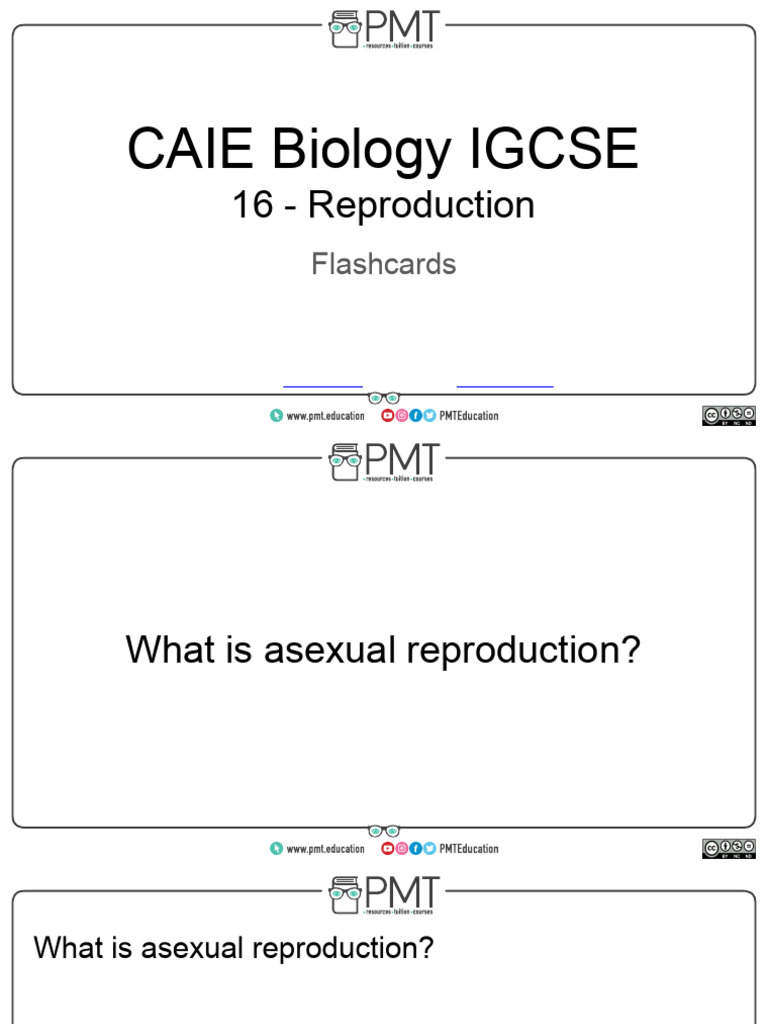 Flashcards - Topic 16 Reproduction - CAIE Biology IGCSE | PDF ...
