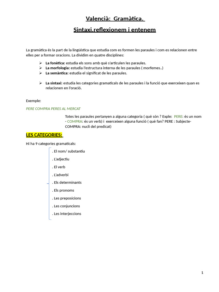 Sintaxi Alu Bat - Teor | PDF