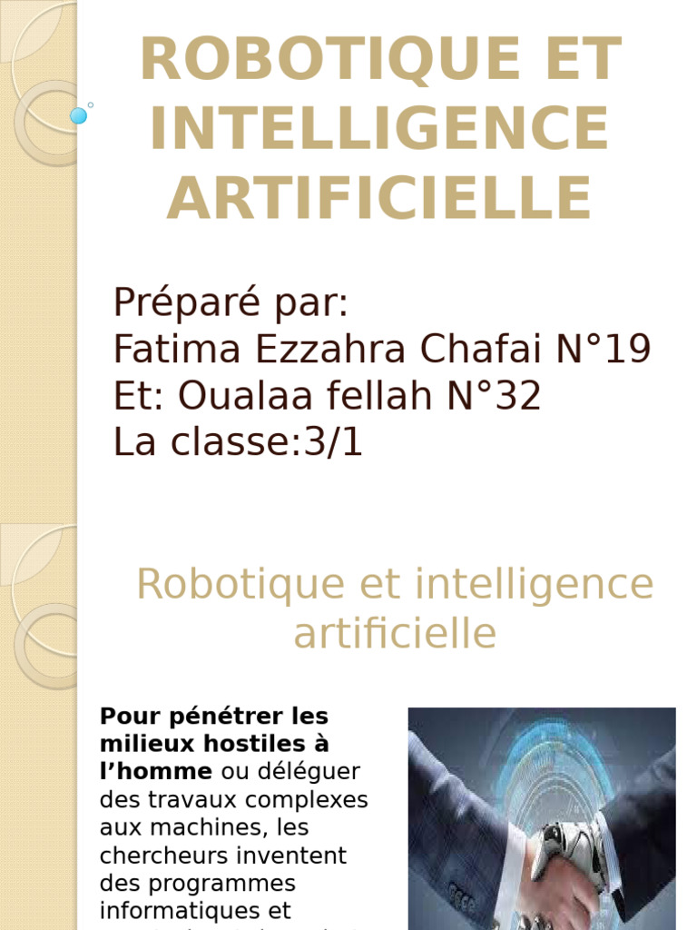 Robotique et IA au primaire | PDF | Robotique | Intelligence artificielle