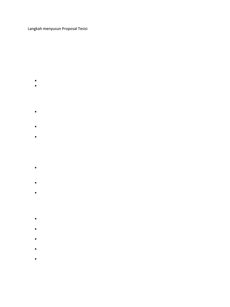 Langkah Menyusun Proposal Tesis | PDF