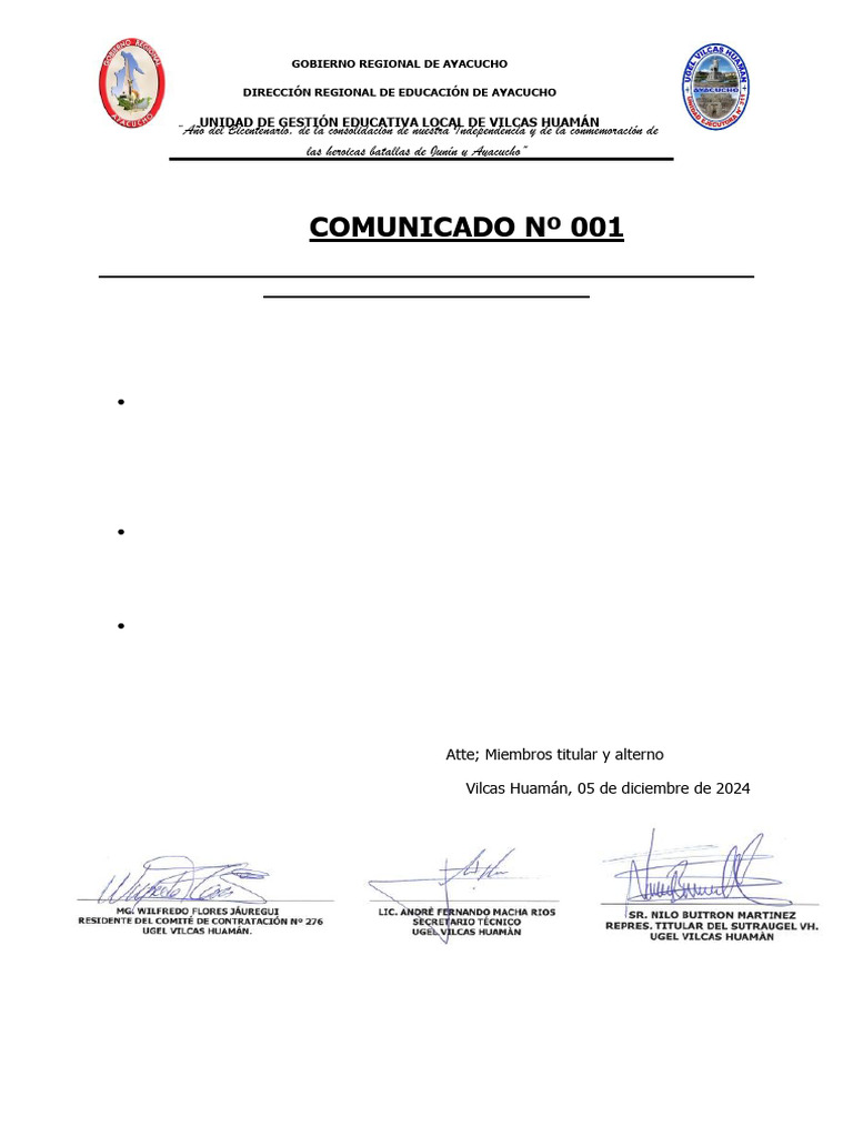 COMUNICADO_N001_05122024 | PDF