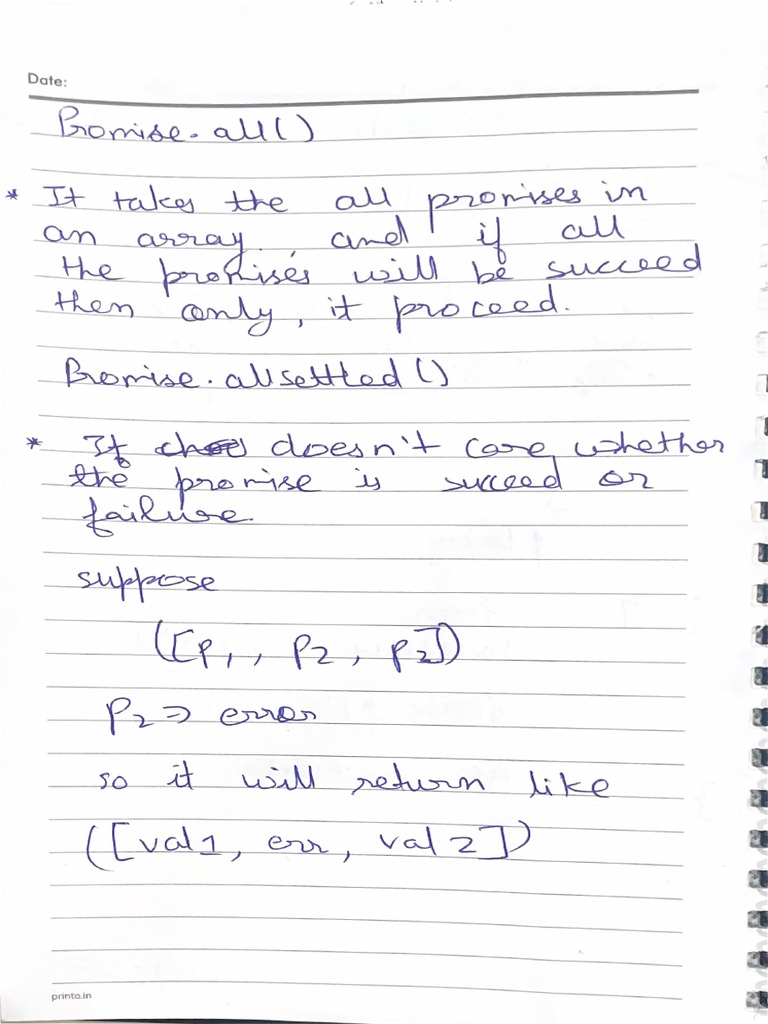 Promises All Functions Pdf