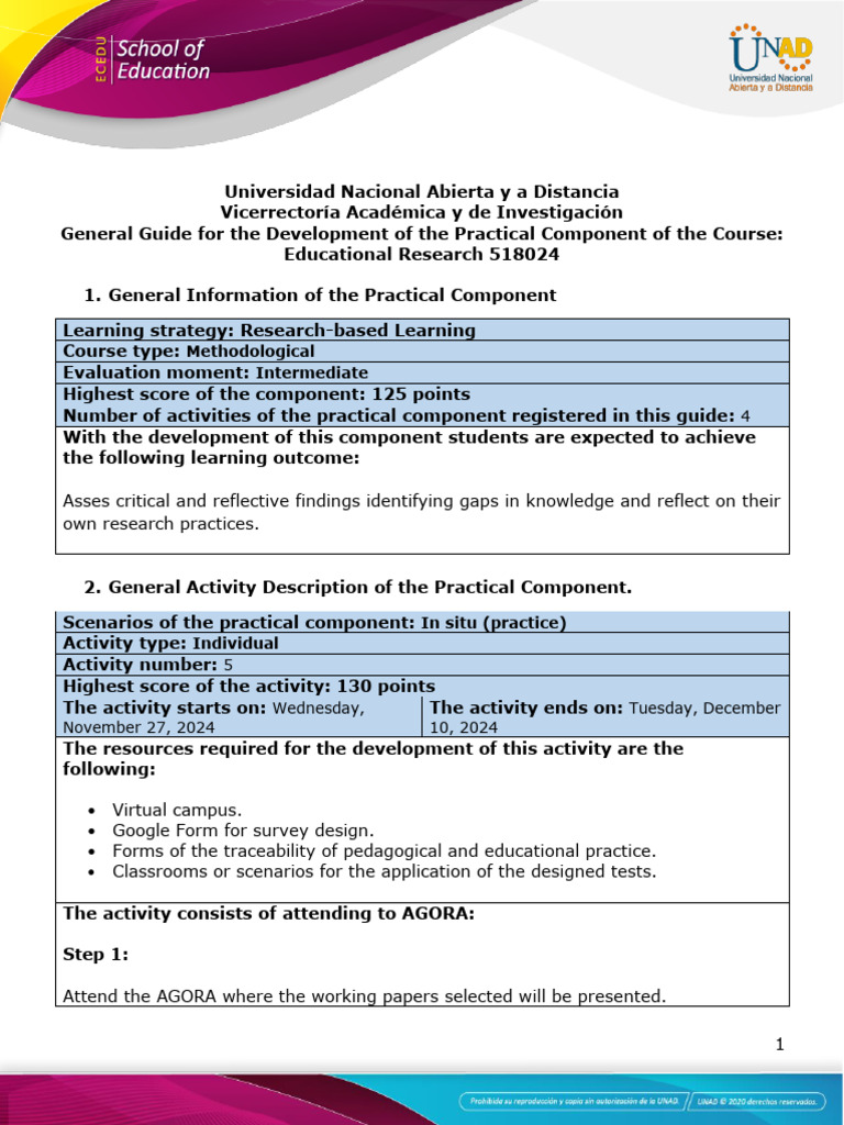 Guide For The Development of The Practical Component - Phase 5 ...